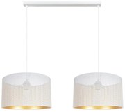 HEXE Lustr na lanku ALDO 2xE27/60W/230V bílá 0009