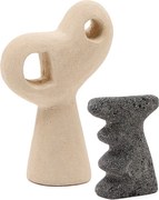 Kamenné sošky v sadě 2 ks (výška 23 cm) Arif – Kave Home