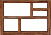 Indický nábytek - Knihovna Gani 130x90x35 z indického masivu palisandr Only stain