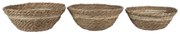 Set 3ks košíků z mořské trávy – 25x10 / 22x9 / 20x8 cm