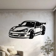 dřevo života Dřevěný obraz Porsche 911 GT3 RS Rozměry (cm): 95x46, Zvolte barvu dekoru: Černá