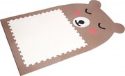 Designová puzzle podlaha Méďa Hnědý s bílým bříškem