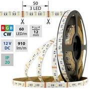 LED pásek McLED 12V RGBW CW studená bílá 12mm IP20 19,2W/m ML-123.634.60.0 (5m)