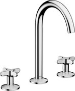 Axor One - Umyvadlová baterie s výpustí Push-Open, 3-otvorová instalace, EcoSmart, chrom 48040000