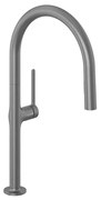 Kludi Reef - Dřezová baterie s výsuvnou sprškou, broušený Gunmetal 50851N275