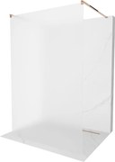 Mexen Kioto, průchozí sprchová zástěna 100 x 200 cm, 8mm sklo námraza, 2x růžové zlato stabilizační rozpěra, 800-100-002-60-30