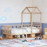Válenda se střechou 80 x 200 cm masivní borové dřevo 3282237