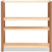 Regál v dekoru dubu v cihlové barvě/ve světle přírodní barvě 126x128x43 cm Bona – Teulat
