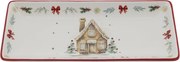 Vánoční keramický podnos Chalet de Noël – 28*12*3,5 cm