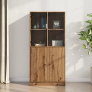 Highboard s dvířky dub artisan 68x37x142 cm kompozitní dřevo