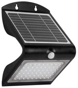 Exteriérové solární nástěnné LED svítidlo Butterfly, 1x LED 3,2w, černá, pohybový senzor
