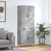 Skříň highboard betonově šedá 69,5x34x180 cm kompozitní dřevo 3198181