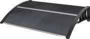 Outsunny stříška na vchodové dveře 100 x 75 cm stříška z hliníku a polykarbonátu s UV ochranou stříška na vchodové dveře na balkon, ochrana proti slu…