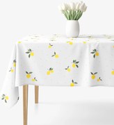 Goldea hranatý ubrus 100% bavlněné plátno - citrony 140 x 220 cm