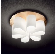 Ideal Lux - Stropní svítidlo DAISY 6xE27/52W/230V pr. 60 cm zlatá/bílá