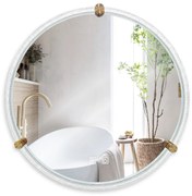 Tutumi Zrcadlo ⌀70 cm s vyhříváním a regulovatelným LED osvětlením HOM-06911, transparent
