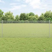 Svařovaná drátěná plotovina s tyčkami 10 x 0,8 m Stříbrná 3336321
