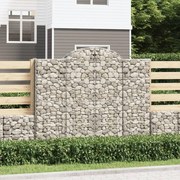 Klenuté gabionové koše 3 ks 200x50x160/180cm pozinkované železo 3146384