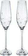 A-KRISTAL Classic - skleničky na sekt se Swarovski® Elements | sada 2 sklenic