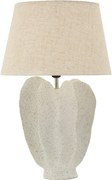 Krémová stolní lampa s textilním stínidlem (výška 63 cm) Ester – Mauro Ferretti