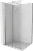 Mexen Velar, sprchová zástěna s posuvnými dveřmi Walk-in 110 x 200 cm, 8mm čiré sklo, broušená ocel, 871-110-000-03-97
