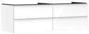Hansgrohe Xelu Q - Umyvadlová skříňka, 50x156x55 cm, 4 zásuvky, lesklá bílá/matná bílá 54090700