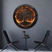DUBLEZ | Dřevěný strom života na stěnu - Volcanic | UV tisk, Premium