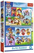 Puzzle 2x70 Tlapková patrola/Paw Patrol 27,5x18 cm