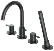 OMNIRES Y - Baterie na okraj vany, 4-otvorová instalace, kartáčovaný grafit Y1232GR