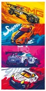 PLÁŽOVÁ OSUŠKA Z MIKROVLÁKNÁ CARS 100X180 CM VZOROVANÁ
