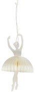 Ib Laursen Papírová vánoční ozdoba Ballerina Releve position White 14 cm, bílá barva, papír