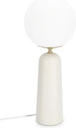 Bílá kovová stolní lampa se skleněným stínidlem (výška 51 cm) Delphine – Bizzotto