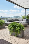 Květináč ELEMENTO SLIM, sklolaminát, šířka 90 cm, beton design, šedá