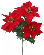 Umělá Poinsettia červená, 55 cm