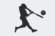 Nalepovací hodiny Baseball Barva ciferníku: Černá