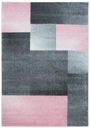 Ayyildiz, Kusový koberec Lucca 1810 pink, 120x170, růžová, šedá, kancelář