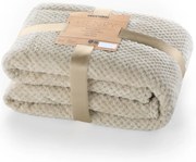 Světle hnědá deka z mikrovlákna DecoKing Henry, 170 x 210 cm