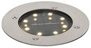 Moderní bodové světlo do země ocel vč. LED IP65 solární - Terry