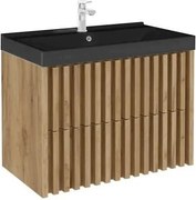 Koupelnová skříňka s umyvadlem SAT Delano 80x46 cm dub mat DELANO80ZDUMB