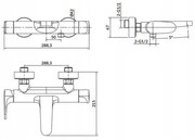Cersanit Inverto - vanová baterie, chromová-černá, S951-312