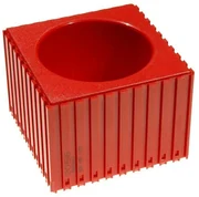 Plastový box pro upínač nástroje typu HSK 100, modul 10x10, 1 dutina, červená