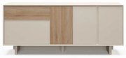 Komoda v béžové a přírodní barvě v dekoru dubu 180x76x45 cm Carpi – Marckeric