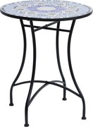 Zahradní stůl Ø60 x H71cm, kovový balkonový stůl odolný proti povětrnostním vlivům, venkovní jídelní stůl, kempingový stůl, kulatý stůl na zahradu te…