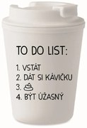 TO DO LIST: BÝT ÚŽASNÝ - bílý termohrnek 300 ml