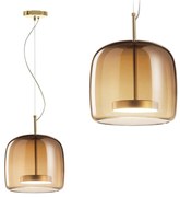 Toolight Skleněné závěsné stropní svítidlo APP310-1CP LOFT