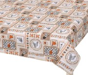 Bellatex Ubrus Velikonoce Slepička béžová, šedá, oranžová rozměr 100x100 cm
