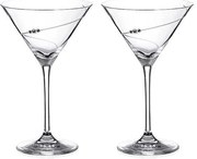 Diamante Silhouette sklenice na martini 210 ml 2 ks