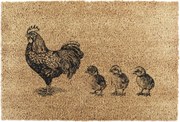 Rohožka z kokosového vlákna 40x60 cm Chickens and Chicks – Artsy Doormats