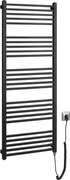 Sapho Sapho, METRO-E elektrické topné těleso, rovné, 500x1340 mm, 500 W, černá matná, ME513B