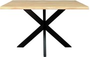 Indický nábytek - Jídelní stůl s kovovými nohami 120x90 cm z masivu mango Mango natural